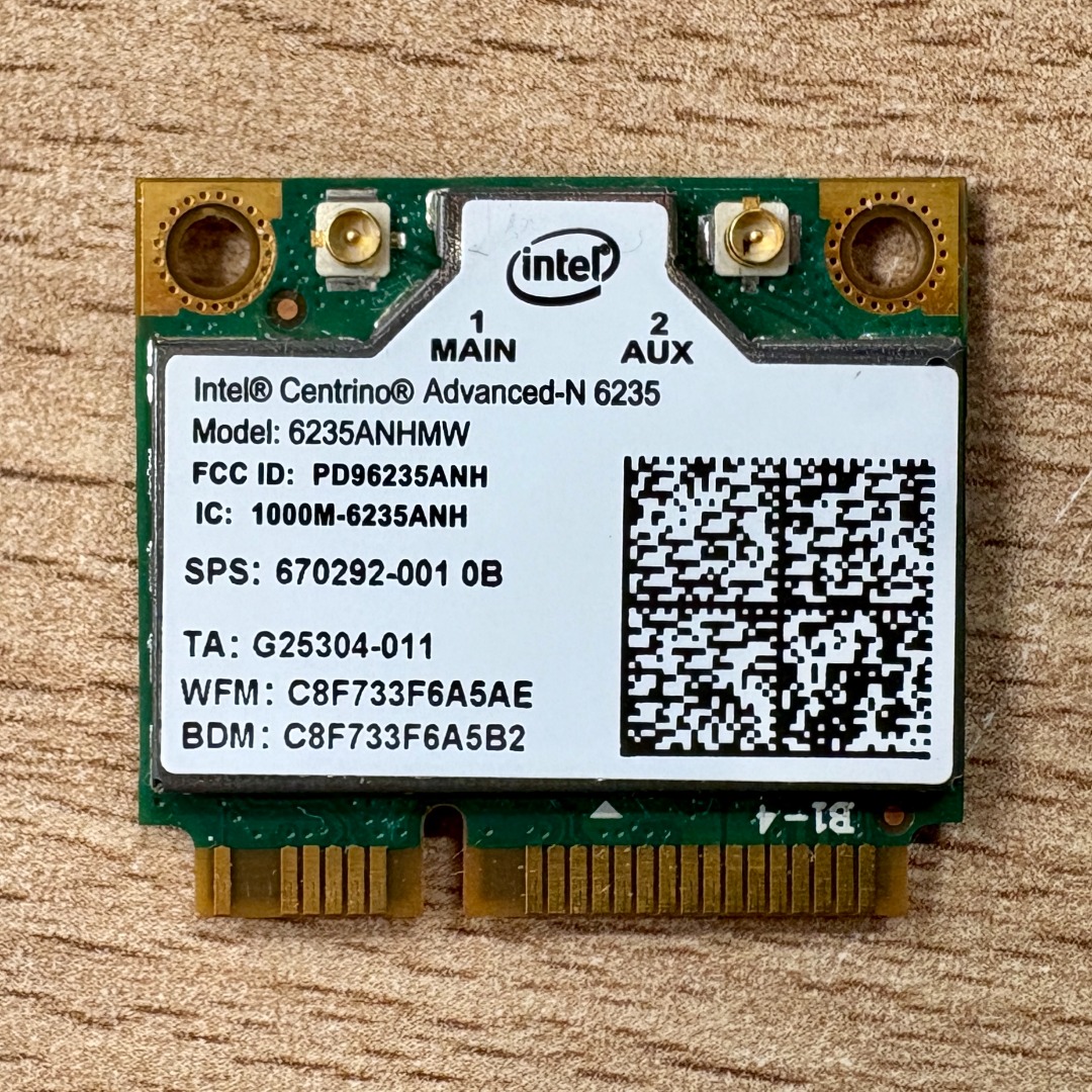Intel Centrino Advanced-N 6235 WiFi Card, Computers & Tech, Parts ...