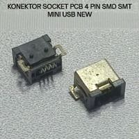 Konektor Socket PCB 4 Pin SMD SMT Mini USB New, Elektronik, Lainnya di ...