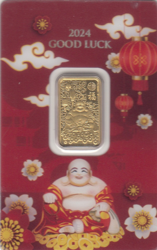 PAMP Suisse - Laughing Buddha Good Luck 5g Pure Gold Bar, Hobbies ...