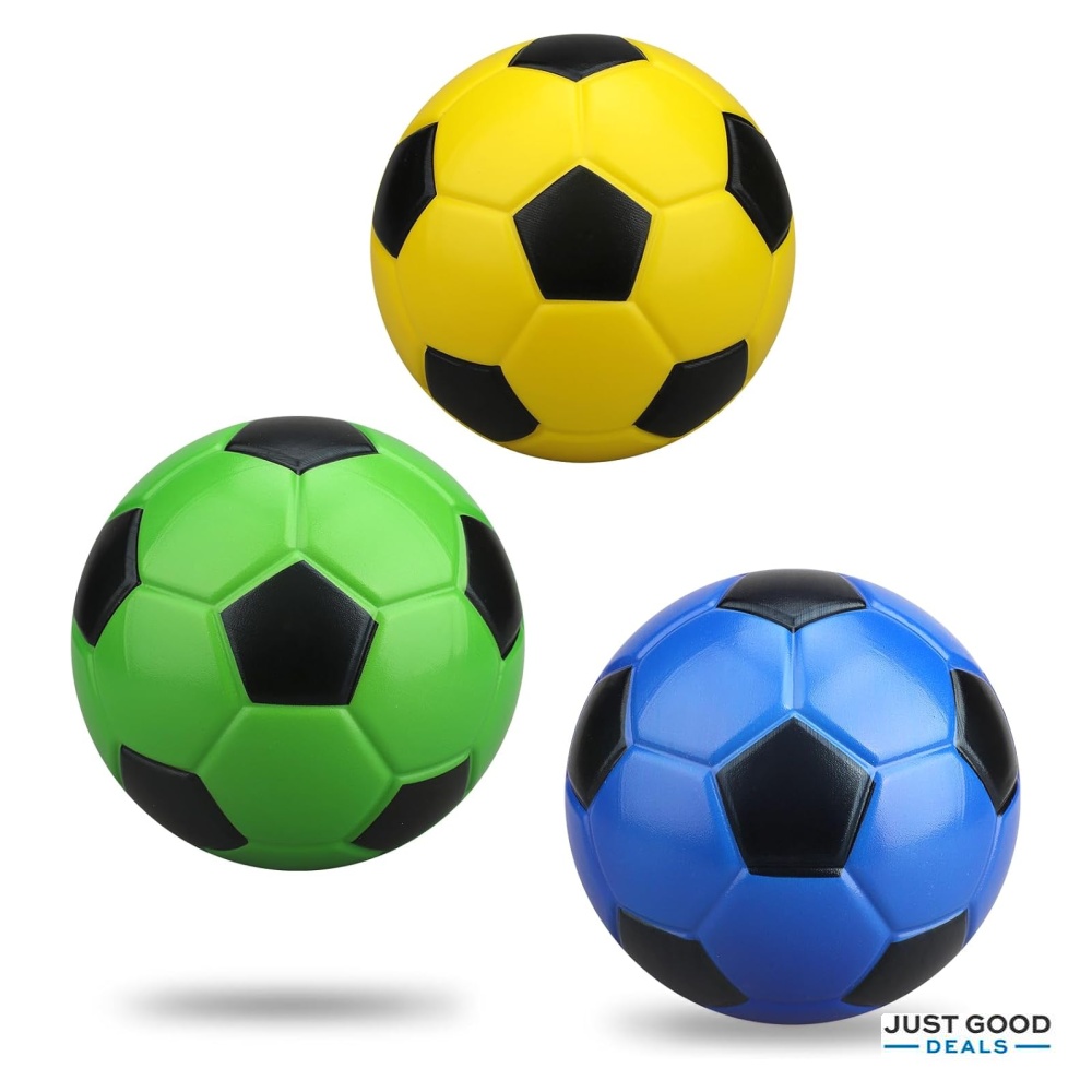 LNCOJOLM 12 cm Foam Mini Footballs for Kids Toddlers, Soft Squeeze ...