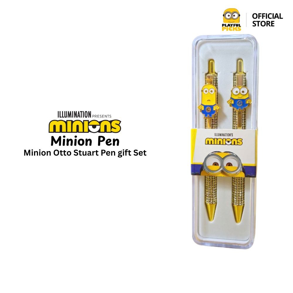 Minion Pen Gift Set | Minion Bob Kevin Pen Set, Hobbies & Toys ...