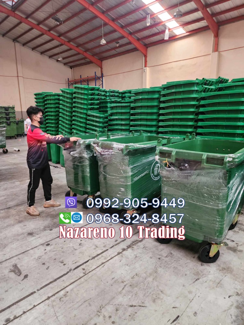 mobile trash bin 660 liters, Furniture & Home Living, Cleaning ...