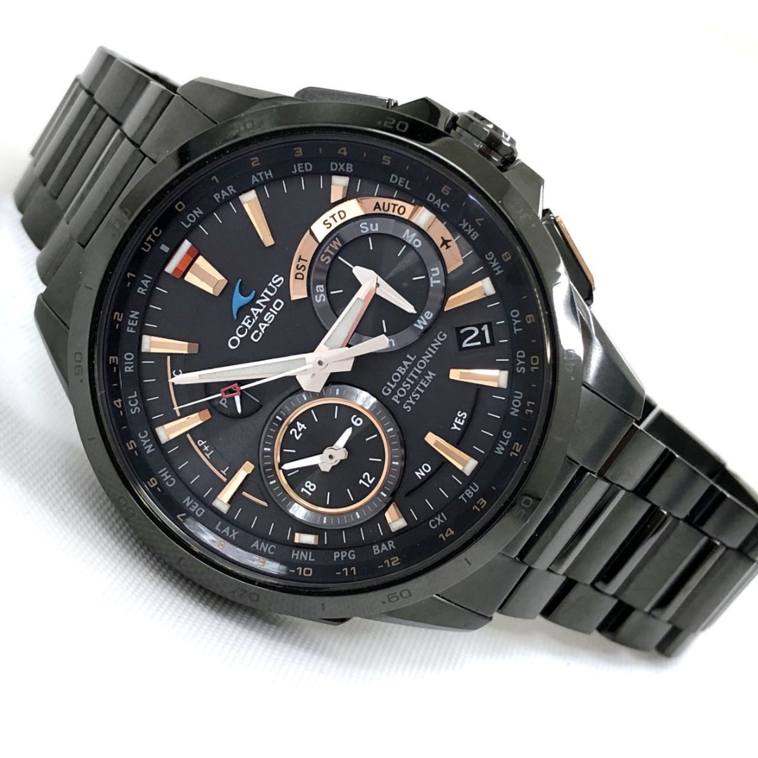 New CASIO OCEANUS Wristwatch OCW-G1000B-1A2JF GPS Hybrid Radio Solar ...