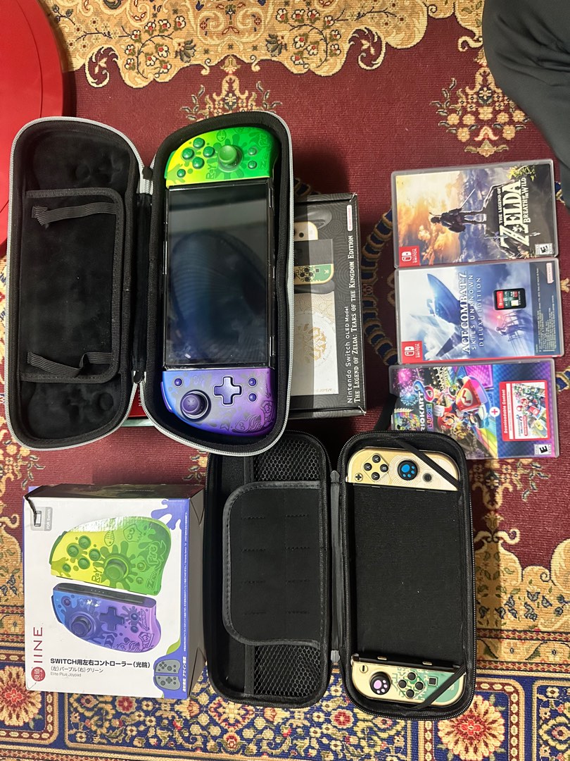 Nintendo Switch Oled TOTK edition fullset, Video Gaming, Video Game ...