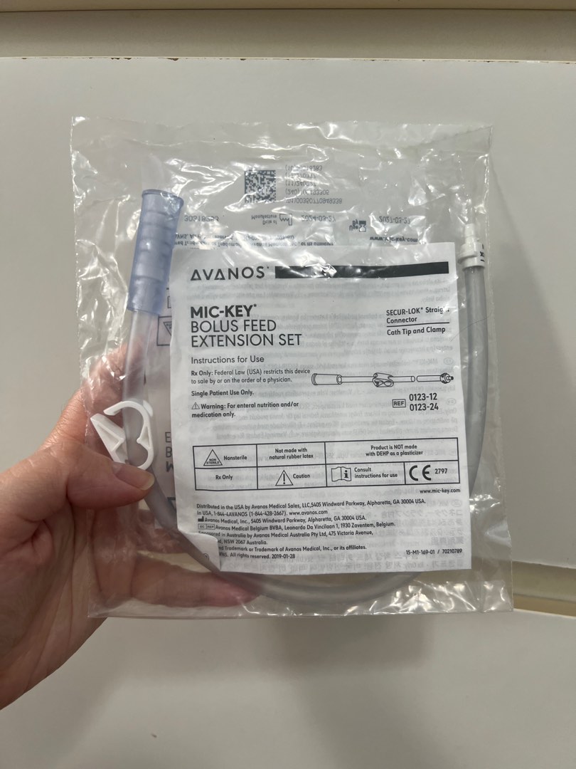 PEG Feeding Tube: AVANOS Mic-Key Bolus Feed Extension Set, Health ...