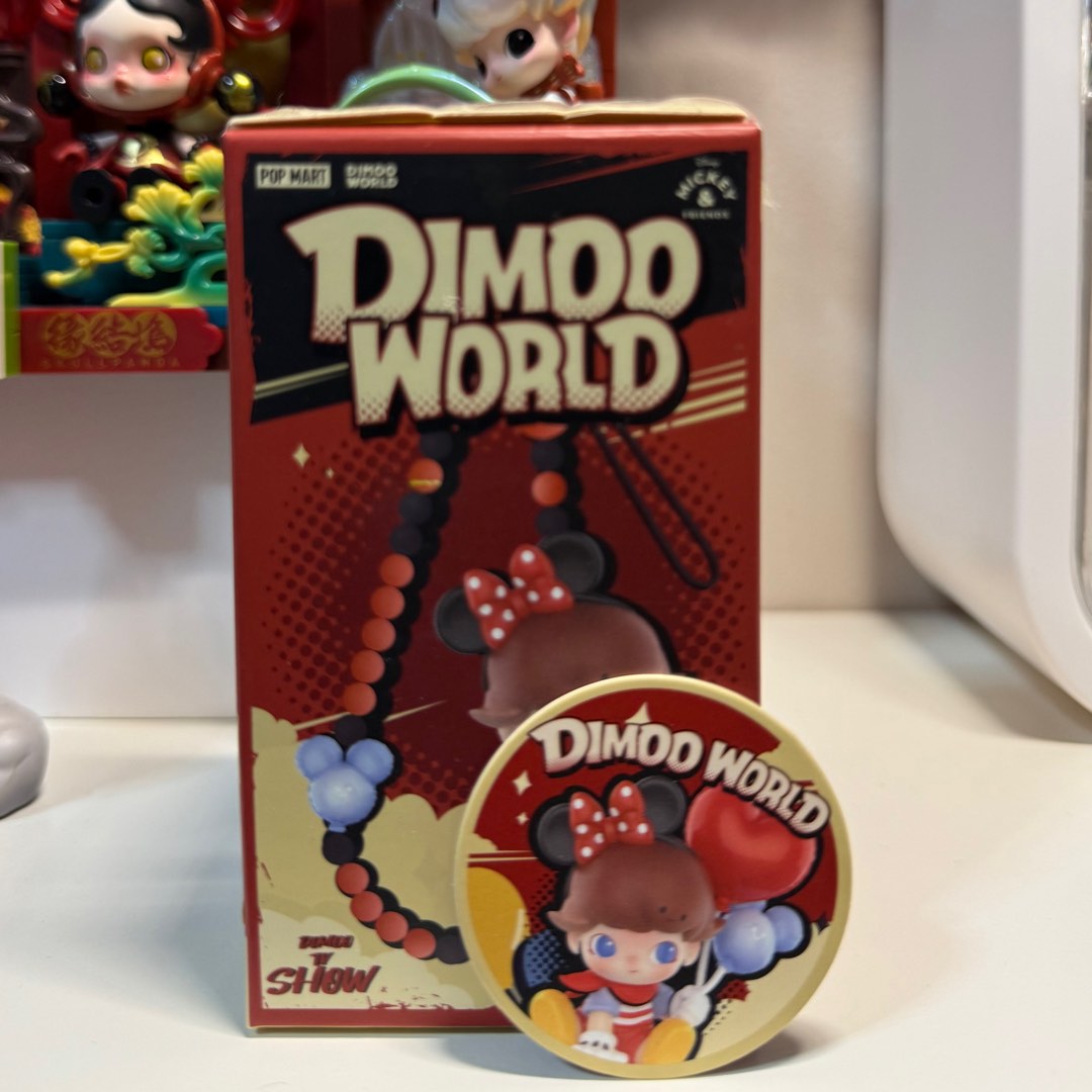 POPMART Dimoo World X Disney Series Phone Charm [Minnie’s Balloon ...
