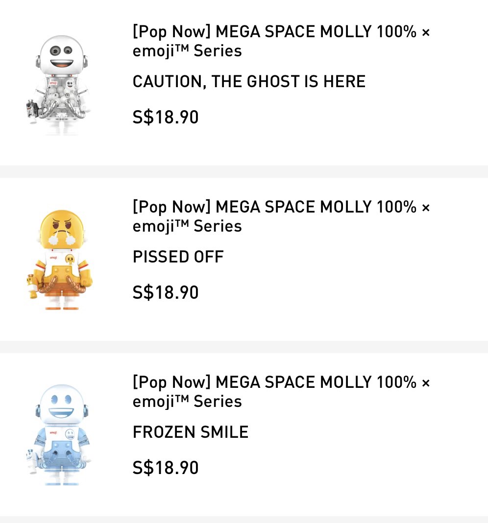 PopMart Space Molly Emoji, Everything Else on Carousell