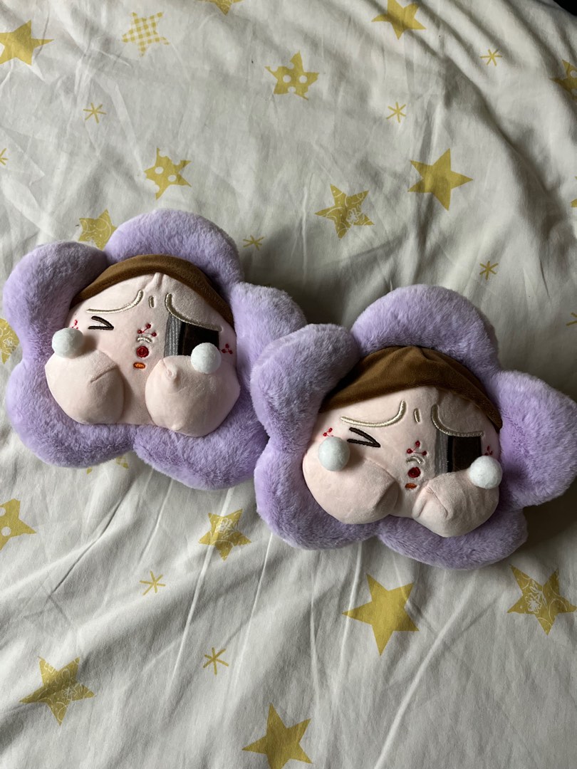 Purple crybaby authentic popmart flower plush toy, Hobbies & Toys, Toys ...