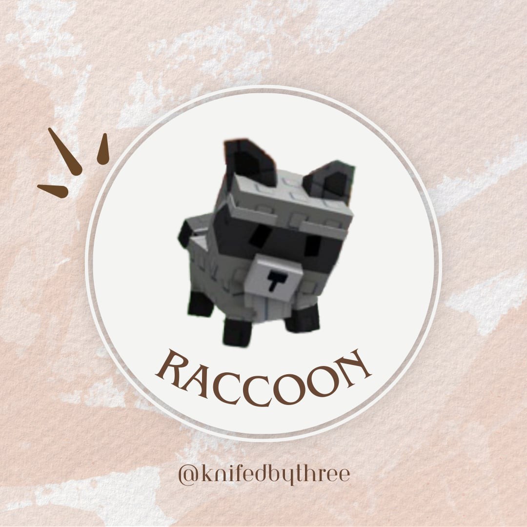 [SALE] RACCOON ROBLOX GROW A GARDEN, Video Gaming, Gaming Accessories ...
