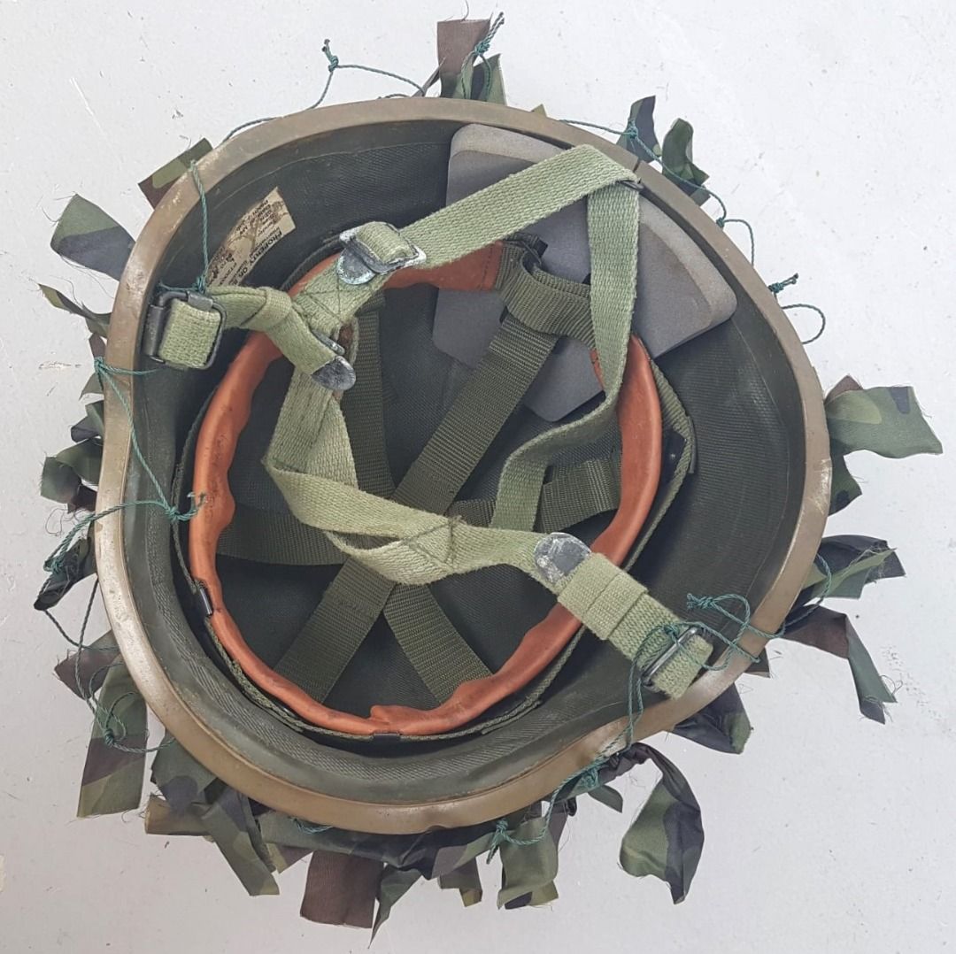 Rare Collectibles, Retro 1995 ARMY Helmet, Camouflage Netting, Military ...