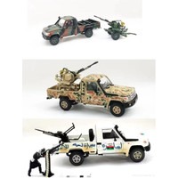 Rhino Model 1/64 RM Toyota Land Cruiser LC79 Armed Pickup White Green ...