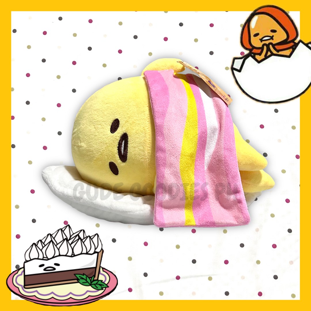 Sanrio Gudetama Pull Toy Bacon Blanket Plush Doll / Stuffed Toy ...