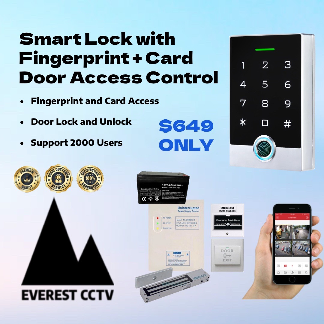 Smart Door Access Control with Fingerprint Card Pin - Analog IP POE ...