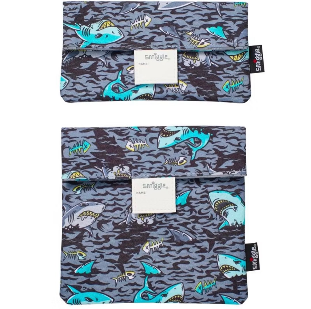 Smiggle wild side reusable snack pouch set smiggle snack pouch shark ...