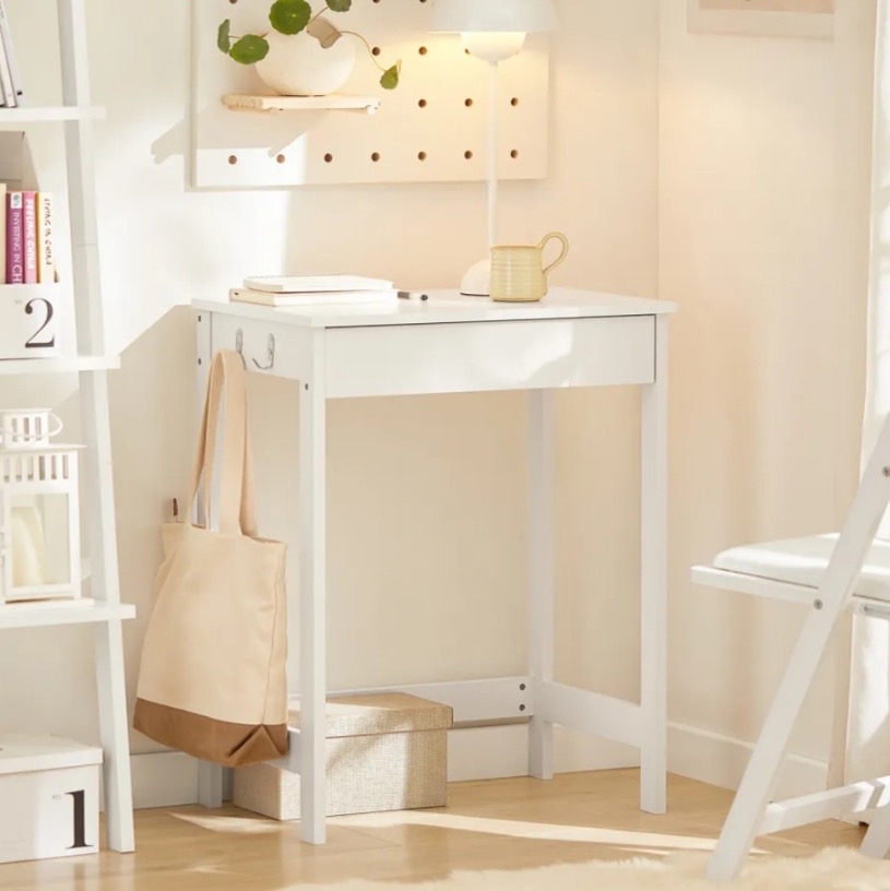 Study Table Drawer | Writing Table White | Compact Work Table ...