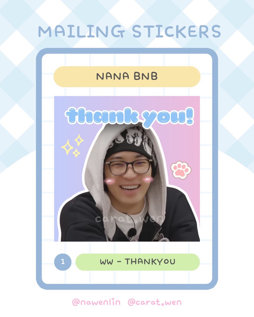 SVT Nana Bnb Mailing Stickers, Hobbies & Toys, Memorabilia ...