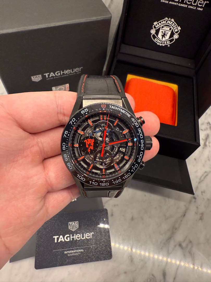TAG Heuer Carrera Manchaster United Red Devil, Barang Mewah, Jam Tangan ...
