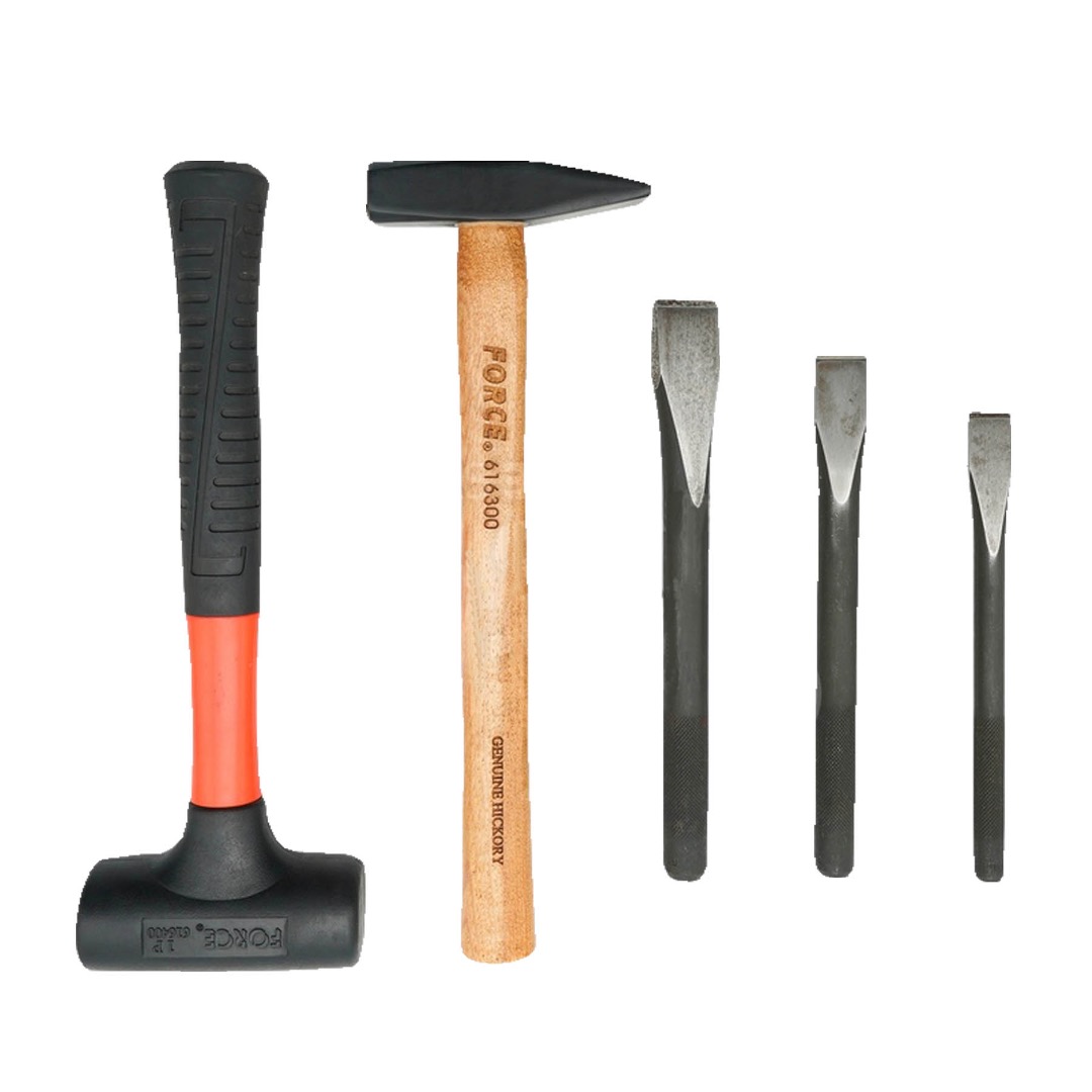 TAIWAN FORCE T5053 5PCS HAMMER & CHISEL SET, Furniture & Home Living ...