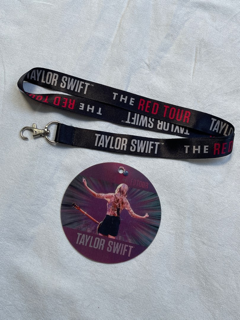 Taylor Swift Red Tour VIP Lanyard, Hobbies & Toys, Memorabilia ...