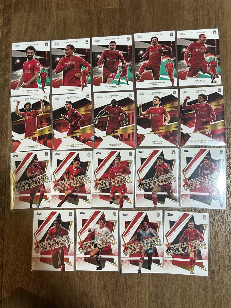 Topps Liverpool FC 21/22 Team Set Rare Inserts (Title Winners ...
