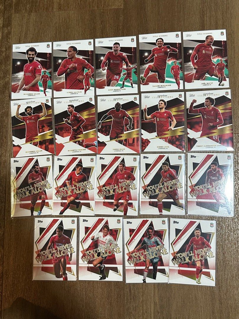 Topps Liverpool FC 21/22 Team Set Rare Inserts (Title Winners ...