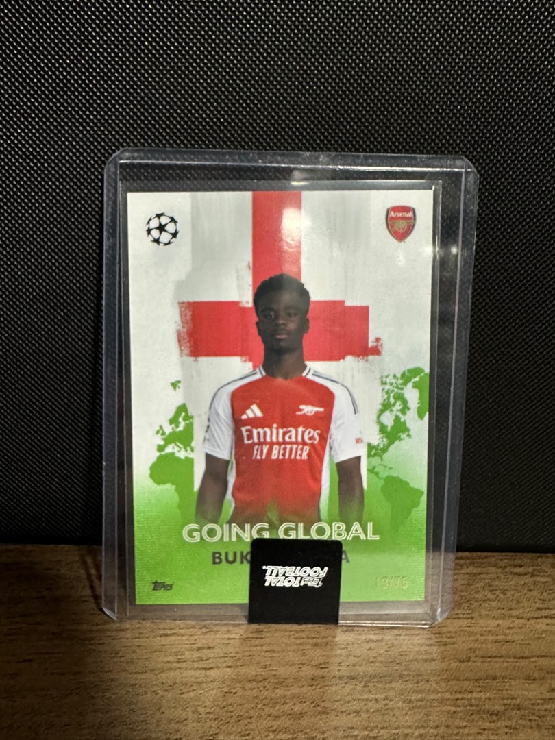 Topps Total Football Bukayo Saka Going Global Arsenal /75, Hobbies ...
