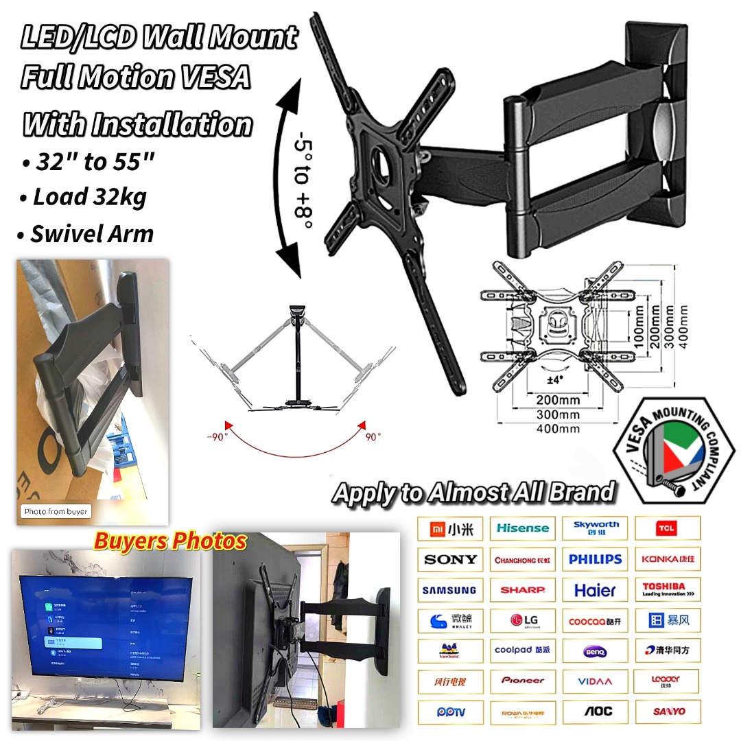 TV arm mount swivel, TV & Home Appliances, Other Home Appliances on ...