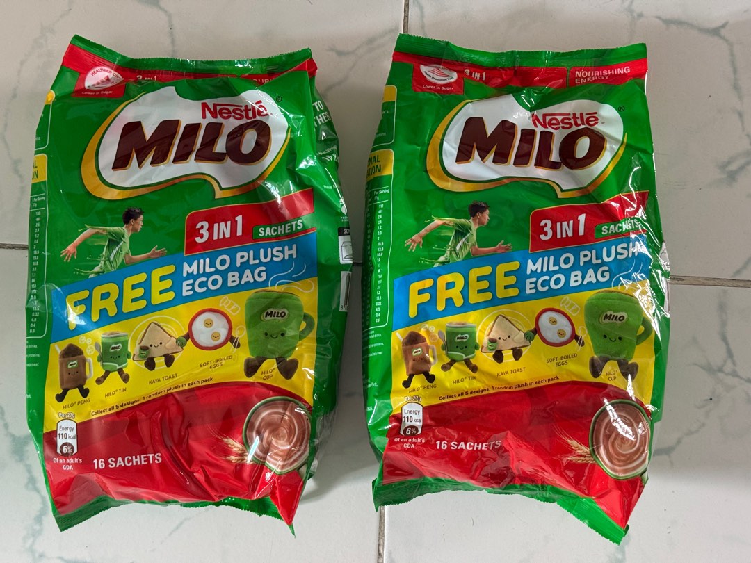 [BN Sealed] Milo Tin Peng Plush Plushie Bag Cup Soft Boiled Egg Kaya ...