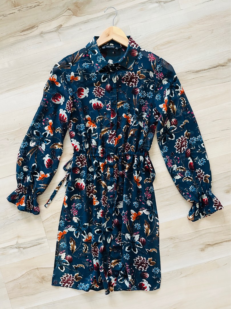 ZARA FLORA SHEER OUTER WEAR, Women's Fashion, Coats, Jackets and ...