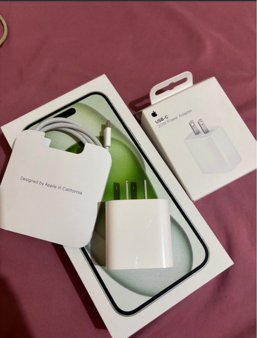 Apple 20W USB-C Chord Adapter & Type C to C Chord, Mobile Phones ...