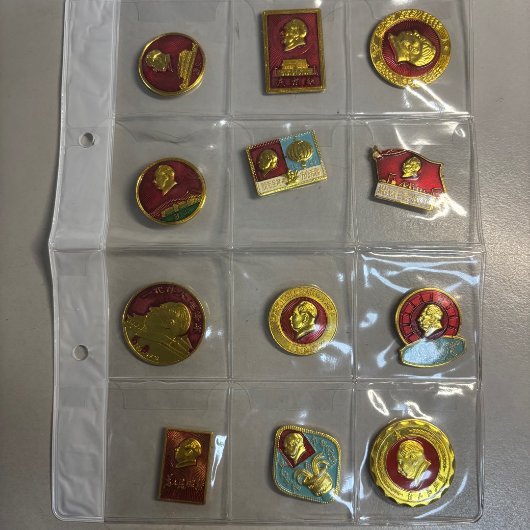 authentic Mao Ze Dong cultural revolution pin badge medal rare original ...