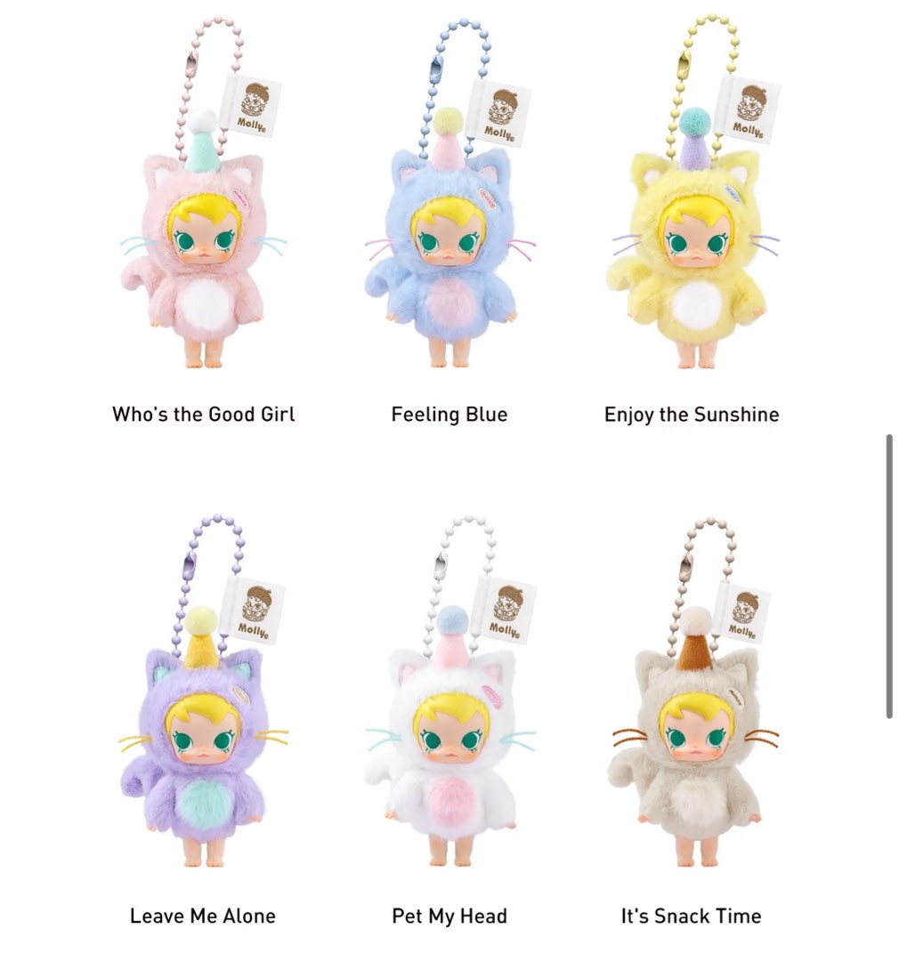 Baby Molly Pocket Friends Series-Vinyl Plush Pendant Blind Box, Hobbies ...