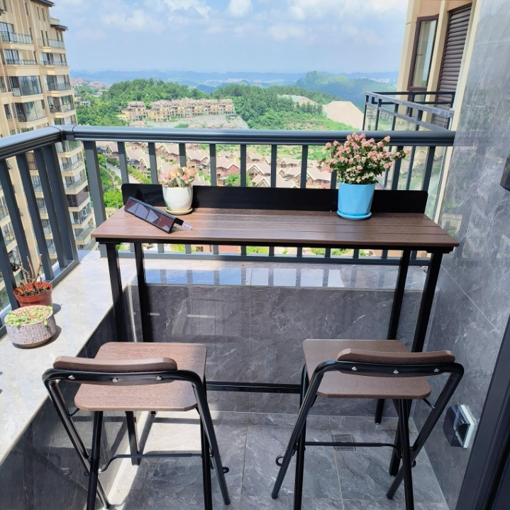 Balcony bar table high chair bar chairs leisure bar outdoor table high ...