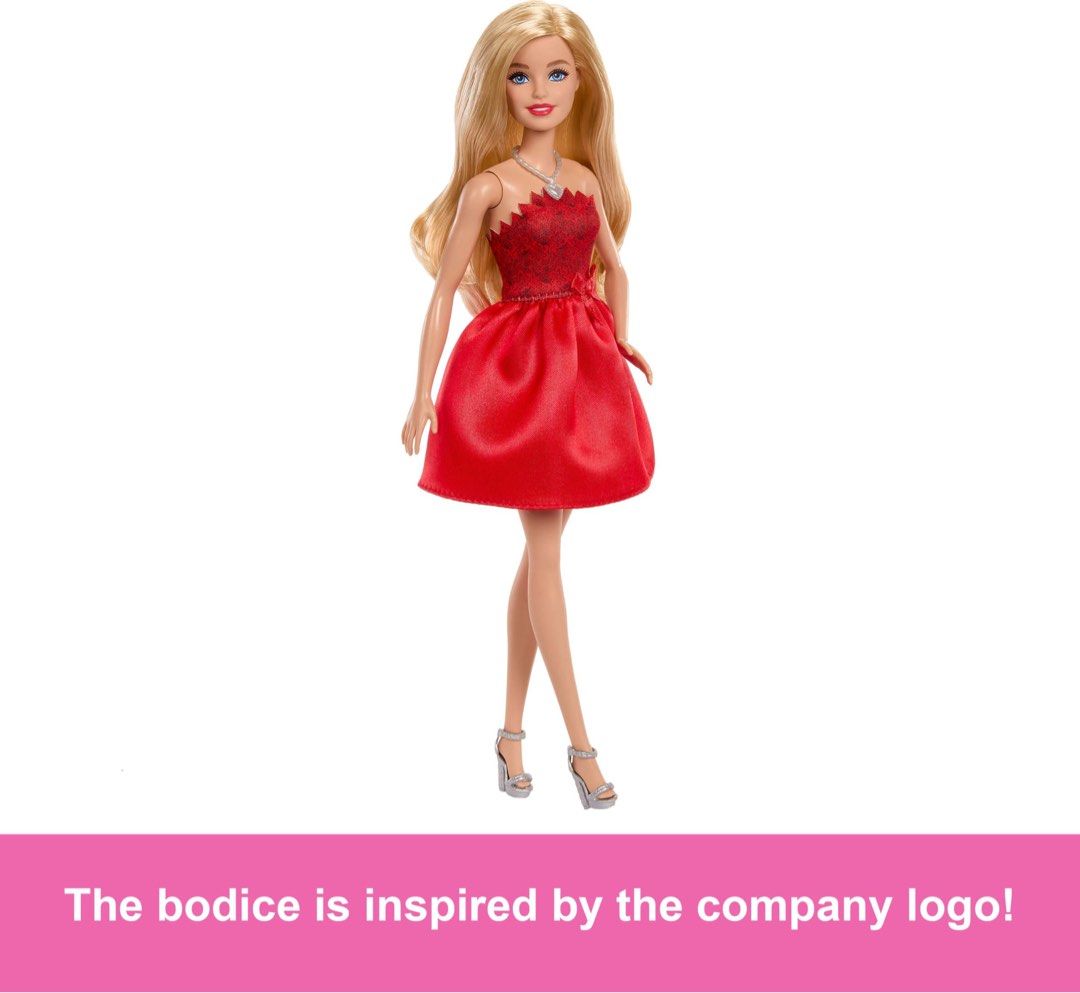 Barbie Mattel 80th Anniversary Ruby-Red Celebration Blonde Fashion doll ...
