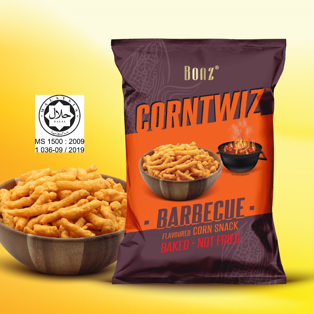 Bonz Corntwiz Baked Corn Snack 70g x 10 [Bundle of Ten] - Barbecue [Halal Certified], Food ...