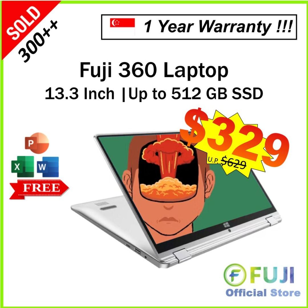 Brand New Fuji 360 Flip + Touch Screen Laptop - Up To 12GB RAM + 512GB ...
