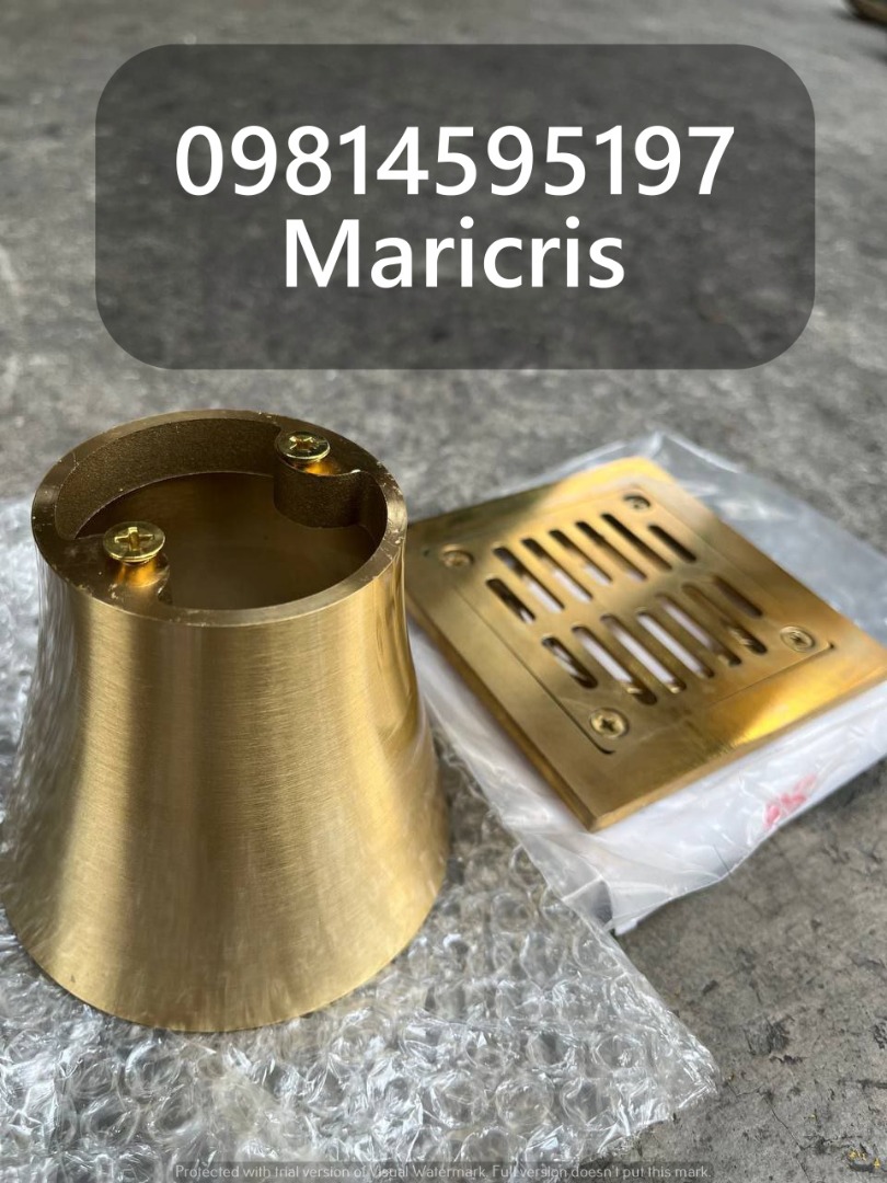 Brass funnel drain 4 x 4 x 2", Furniture & Home Living, Furniture ...