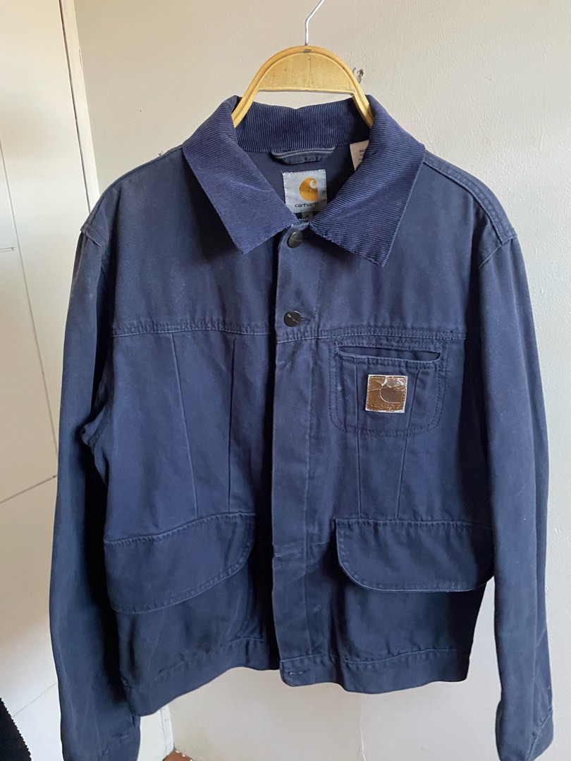 Carhartt Workwear leather patch jacket, Men's Fashion, Coats, Jackets ...