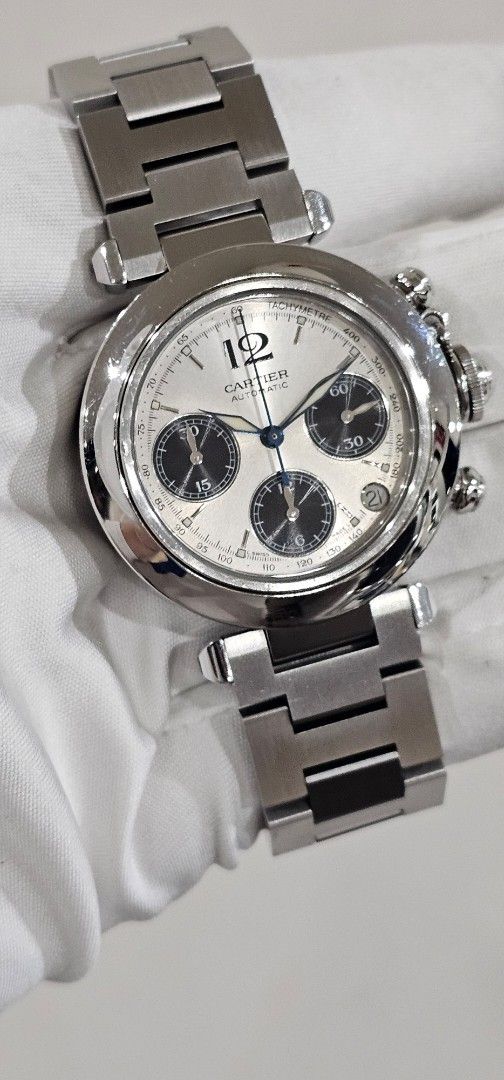 Cartier Pasha C Panda Chronograph Gerald Genta speedy Daytona tag ...