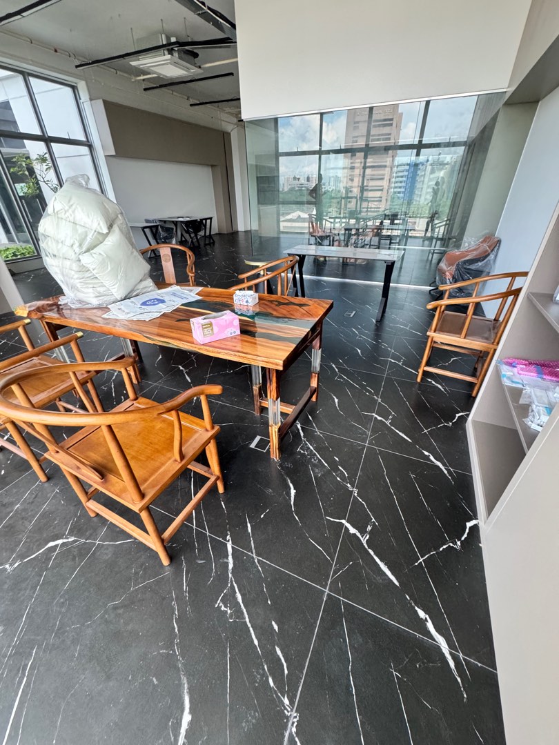 Chinese-style tea table and chairs, Furniture & Home Living, Furniture ...