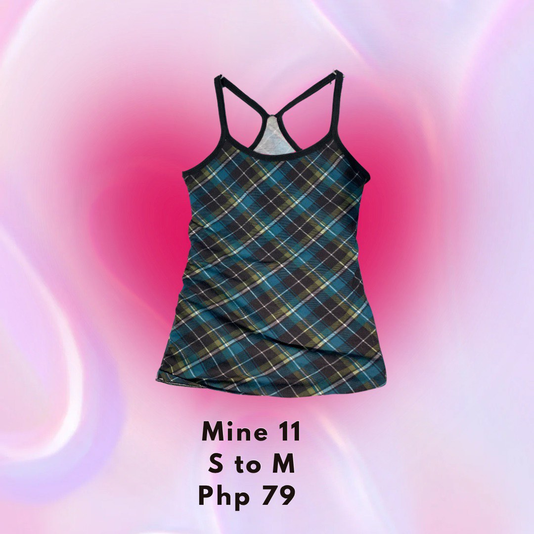 Clueless inspired Racerback Checkered plaid Top ((y2k acubi grunge ...