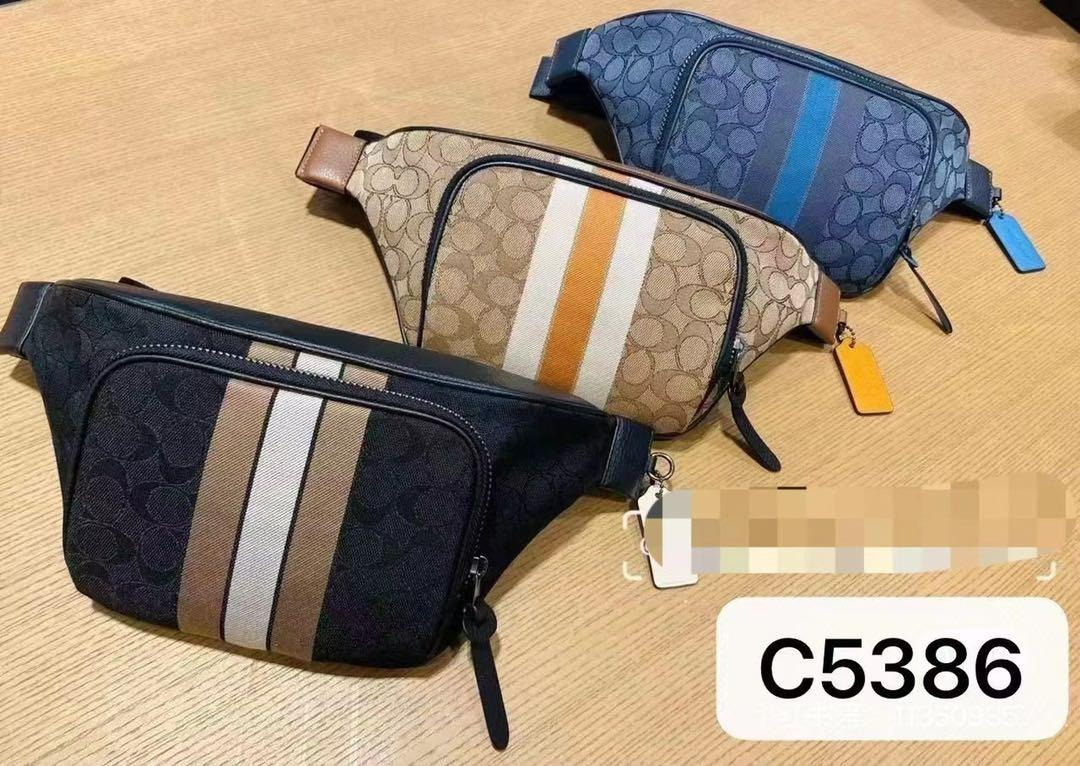 Coach Unisex Fanny Pack - C5386 Thompson Zip Belt Bag in Signature ...