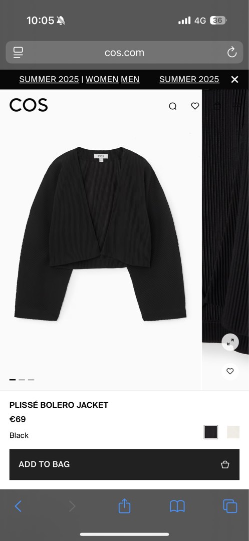 Cos Plisse Bolero Jacket Cardigan, Women's Fashion, Tops, Blouses on ...