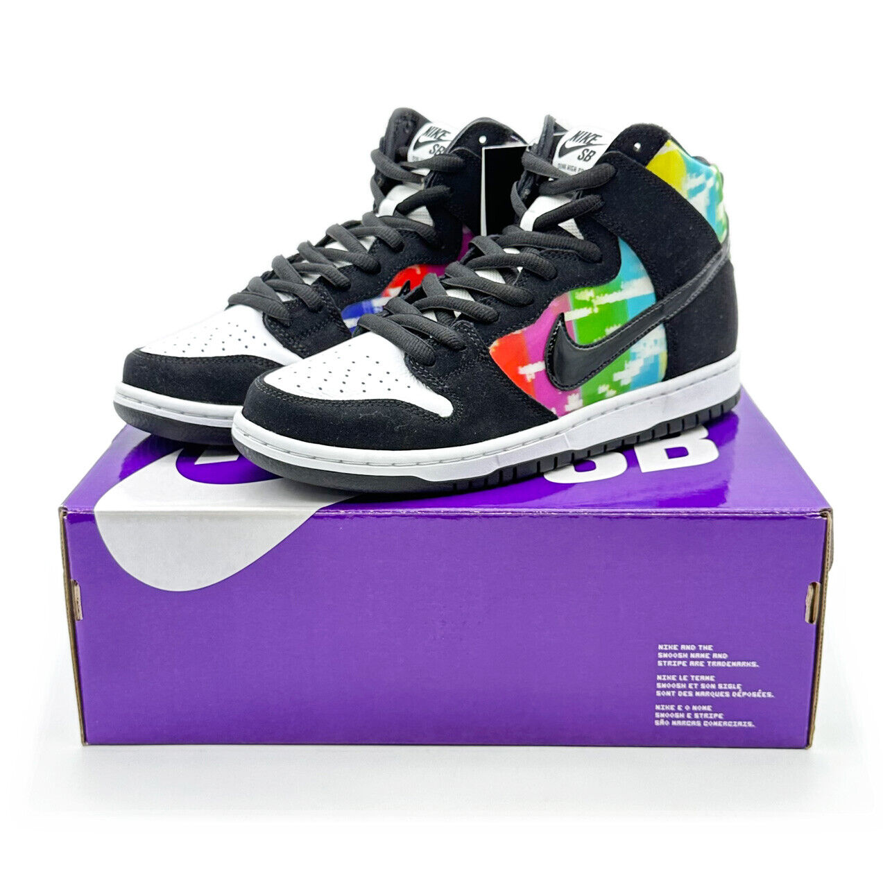 CZ2253-100 Nike SB Dunk High TV Signal Test Pattern (Men's), 男裝, 鞋, 波鞋 ...