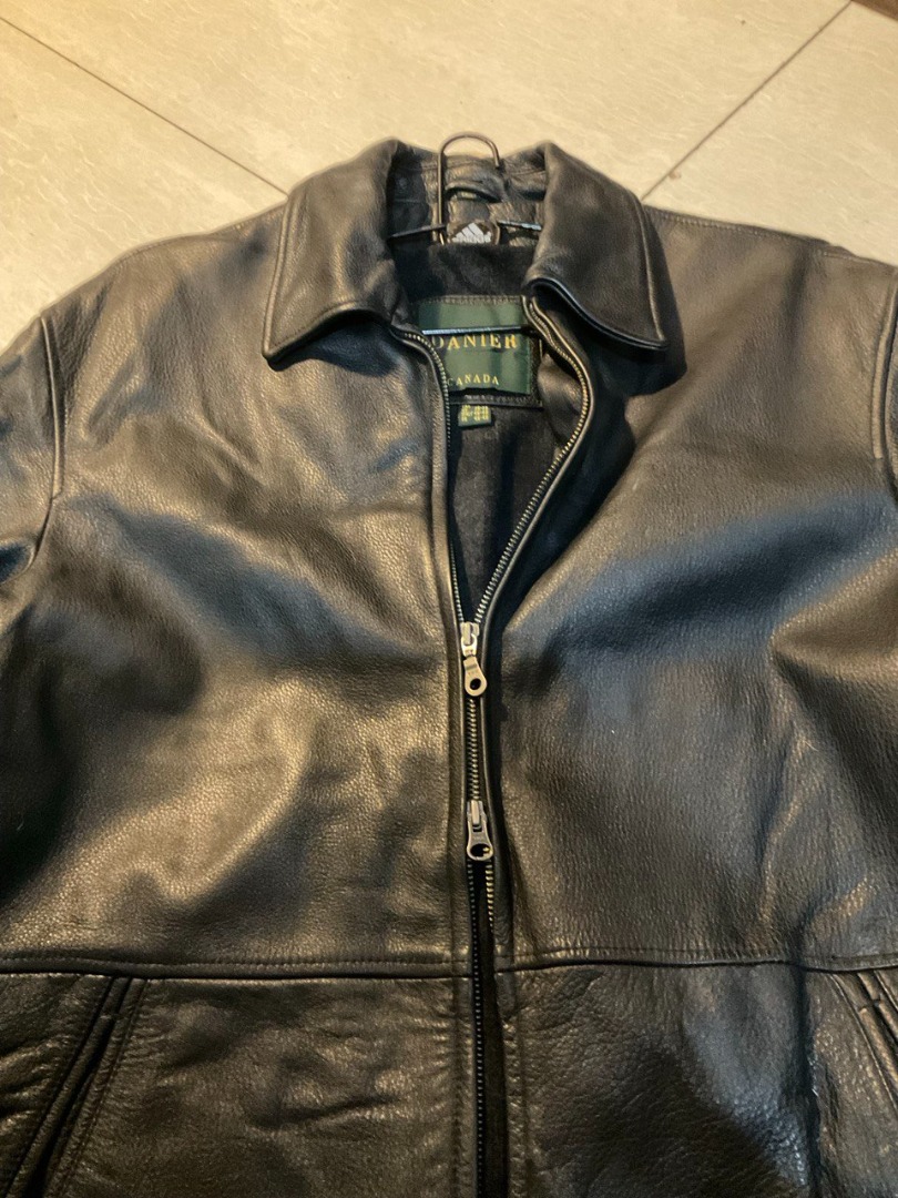 Danier Genuine Classic Leather Jacket (Double Zip), Men's Fashion ...