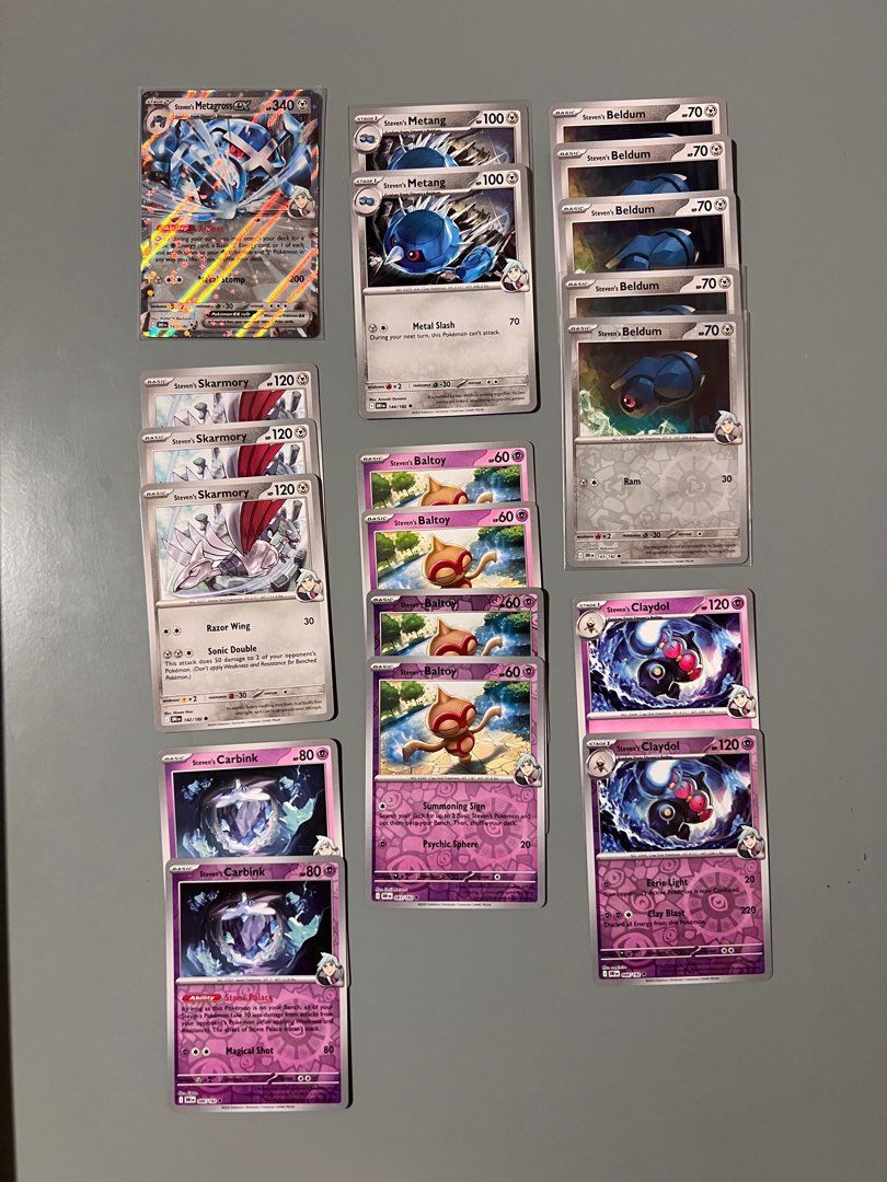 Destined Rivals Steven’s Pokemon - metang , skarmory , carbink, baltoy ...