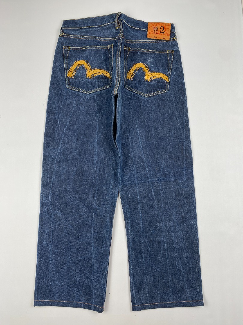 Evisu Lot 0001 Embroidered Seagull Selvedge Denim, Men's Fashion, Bottoms, Jeans on Carousell