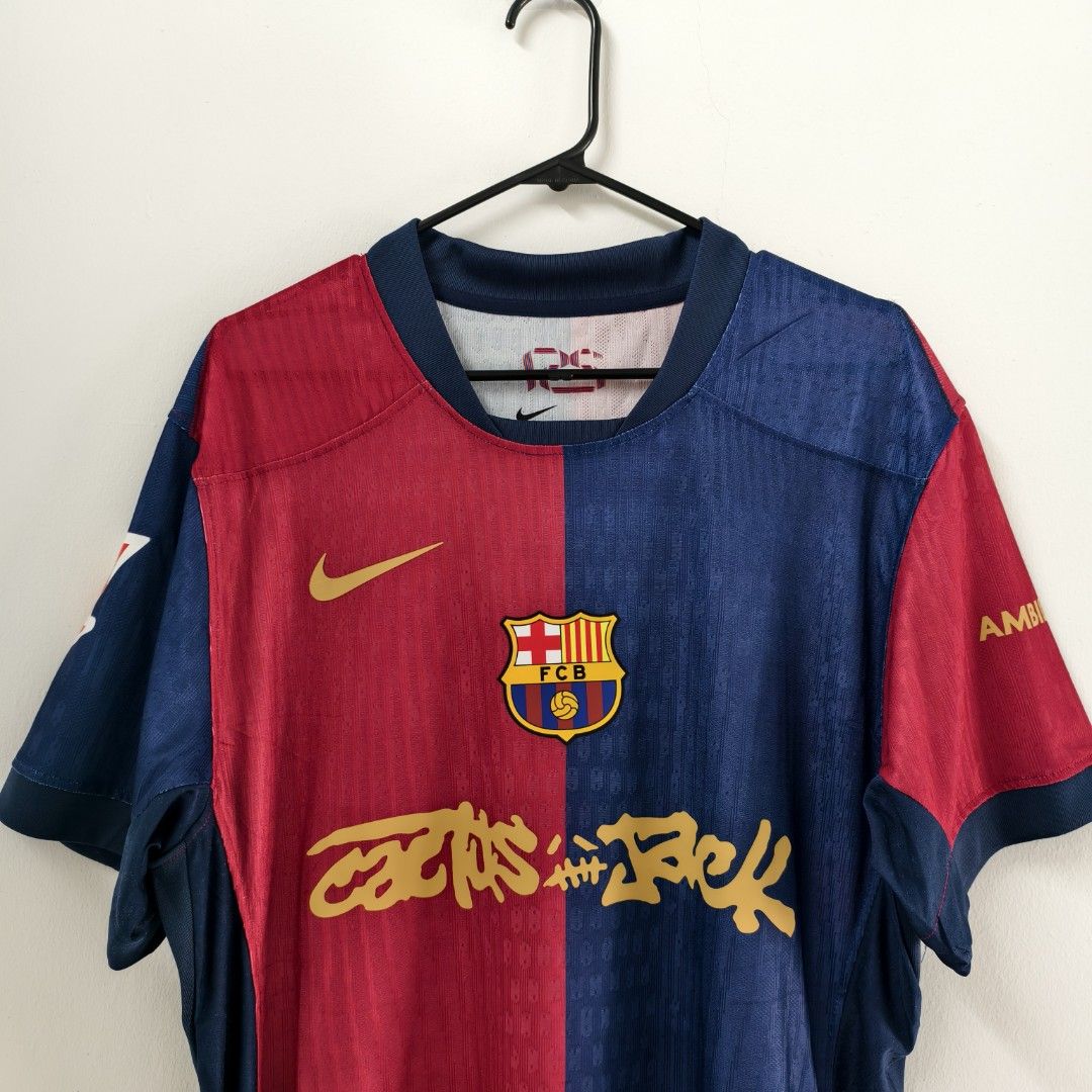 FC Barcelona X Travis Scott 24/25 Home Kit Nike, Men's Fashion ...