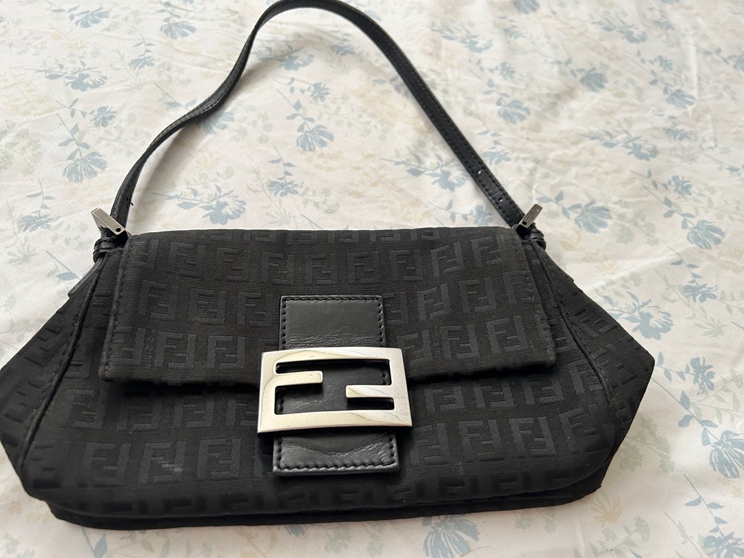 Fendi Zucca Mini Mamma Baguette in Black, Luxury, Bags & Wallets on ...