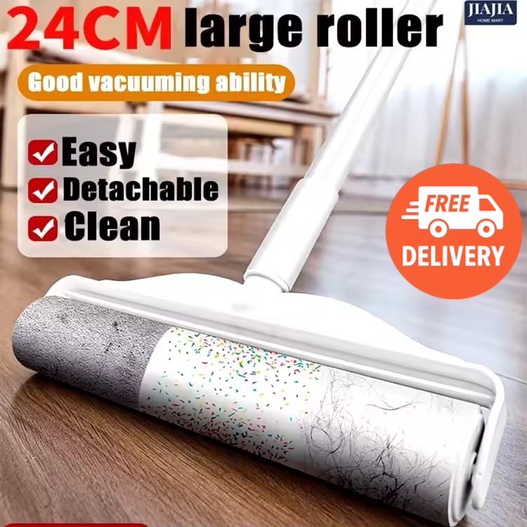 [FREE DELIVERY] Reusable Lint Roller Mop | Large Roller Cleaning Mop ...